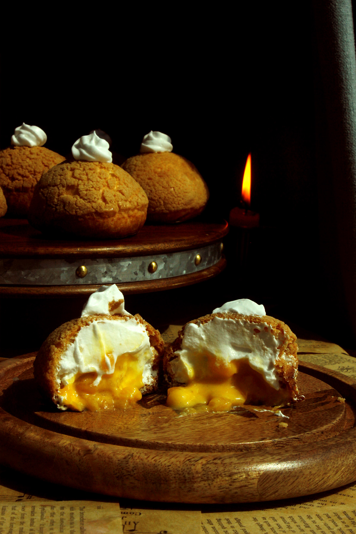 Mango Cream Buns (Mango Choux Buns) - Ministry of Pastry